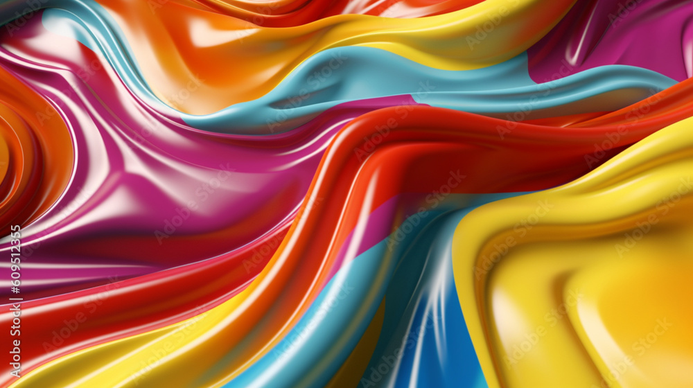 Multicolor latex fabric. Highly defined latex texture. AI generated ...