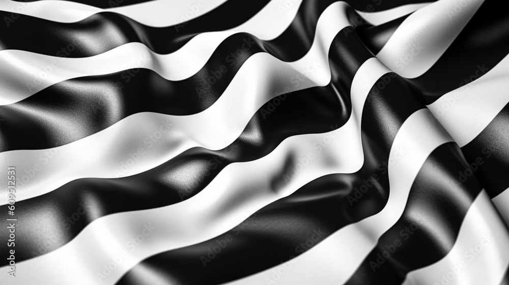 Latex fabric with black and white lines print. Highly defined latex ...