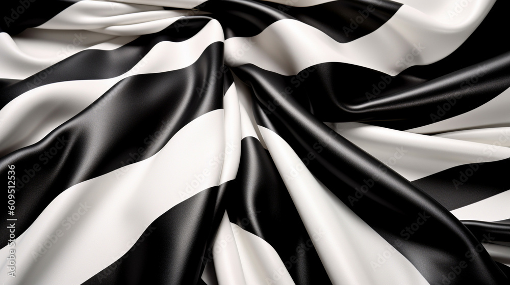 Latex fabric with black and white lines print. Highly defined latex ...