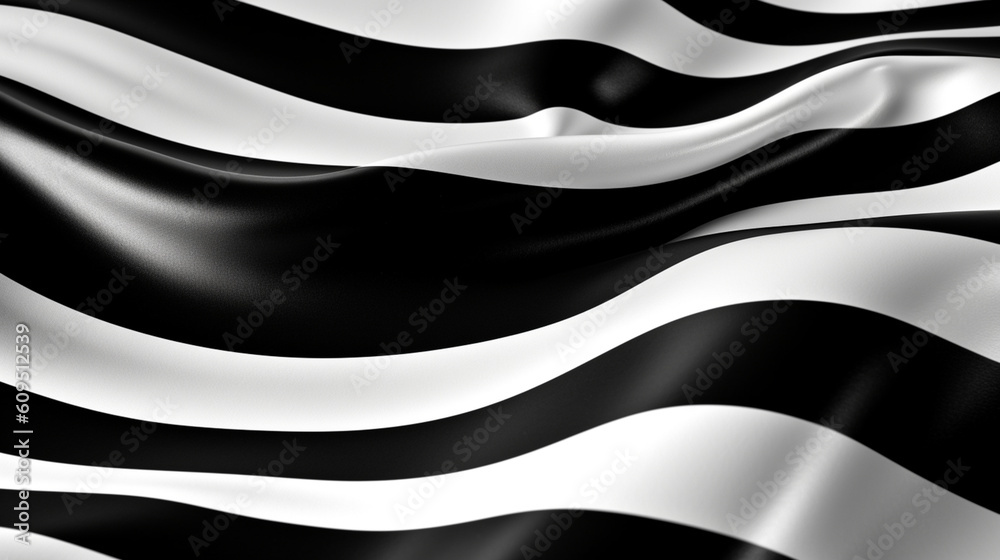 Latex fabric with black and white lines print. Highly defined latex ...