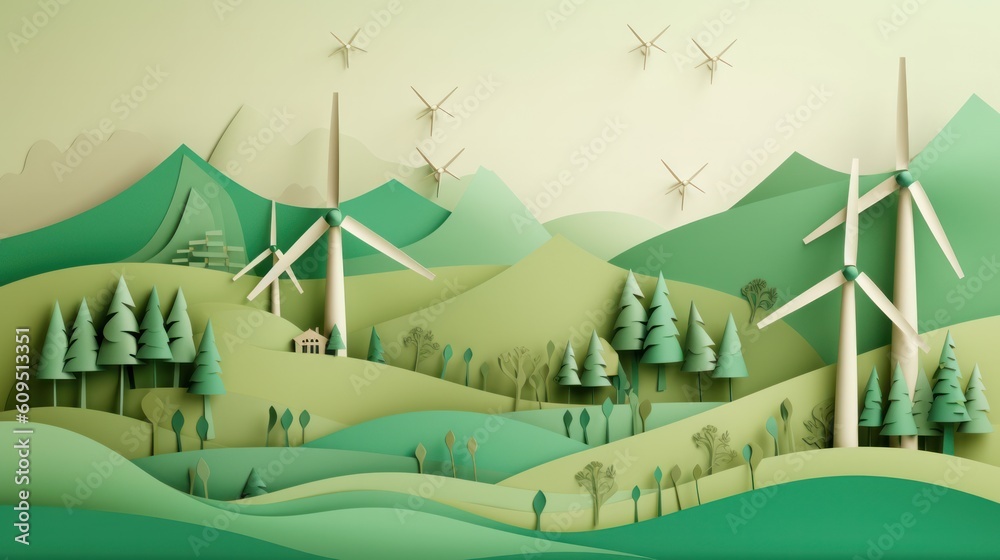 Green industry and alternative renewable energy. Green eco friendly ...