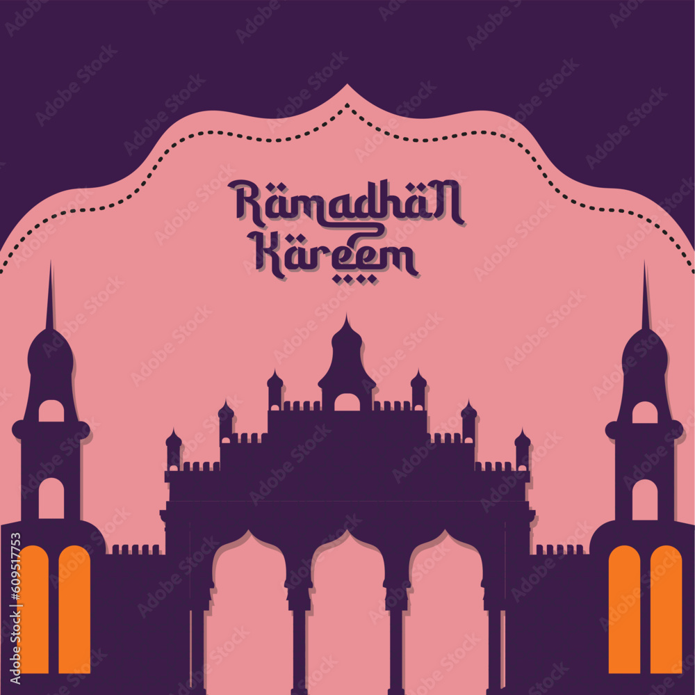 shilouete Eid mubarak, ramdhan, beautiful eid al adha and mosque, in ...