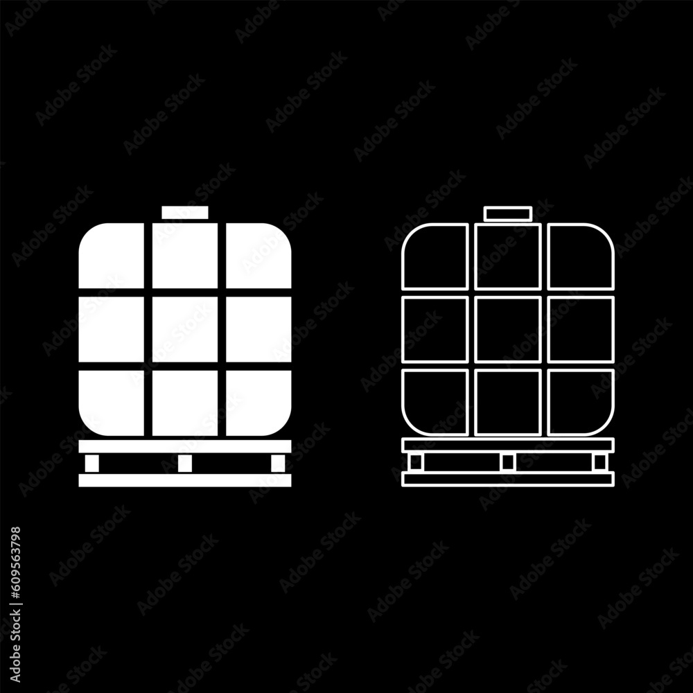 IBC intermediate bulk container tank for liquids fluid water storage ...