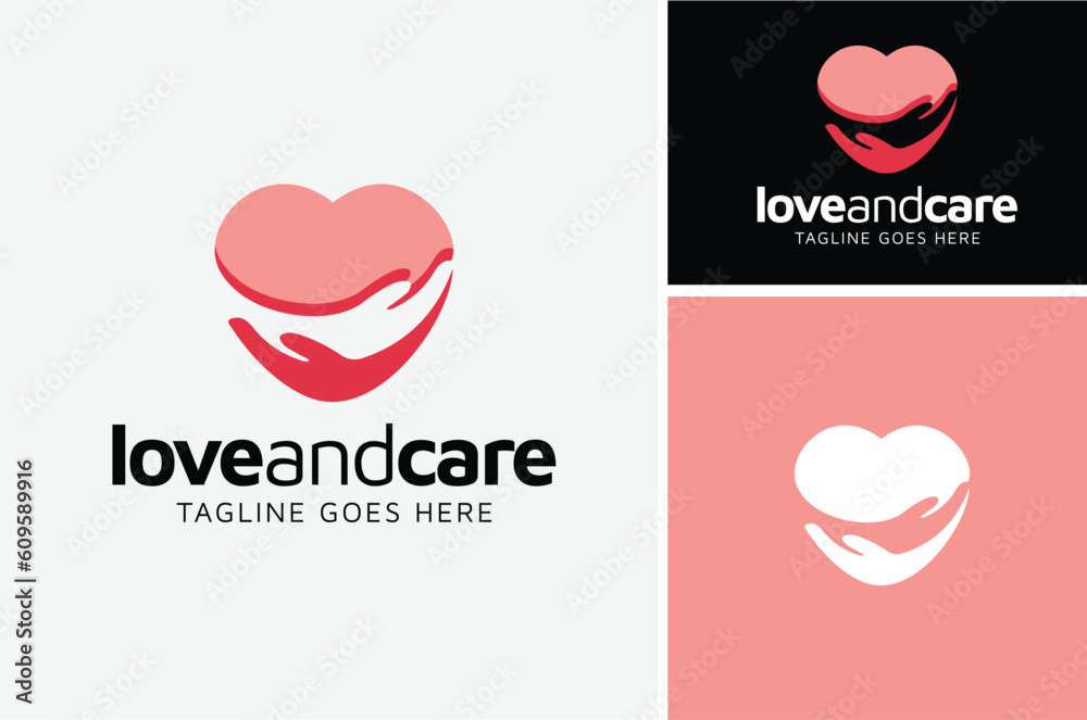 Hand and heart love affection symbol, hug take care pregnancy prenatal ...