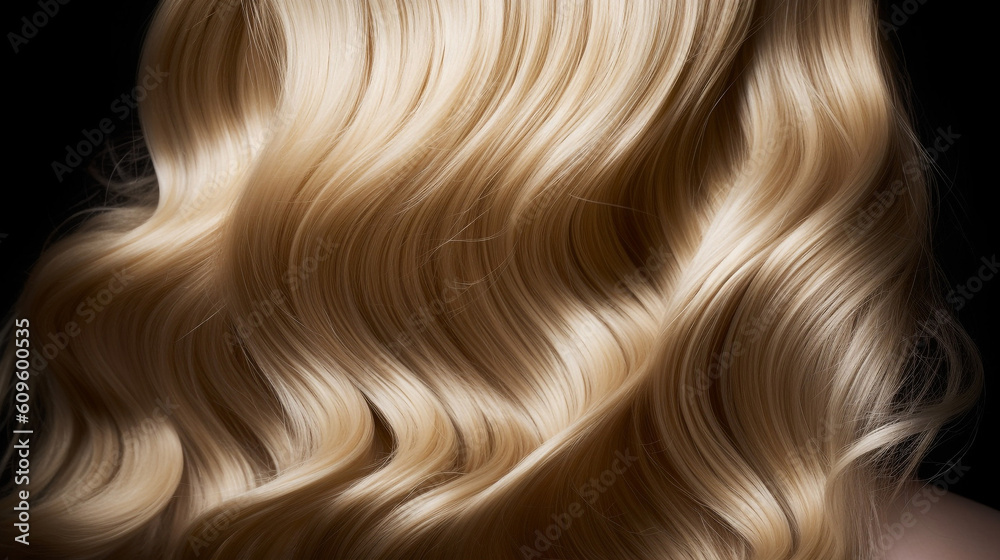 Rear View Of A Beautiful Long Blonde Wavy Hairstyle Rear View