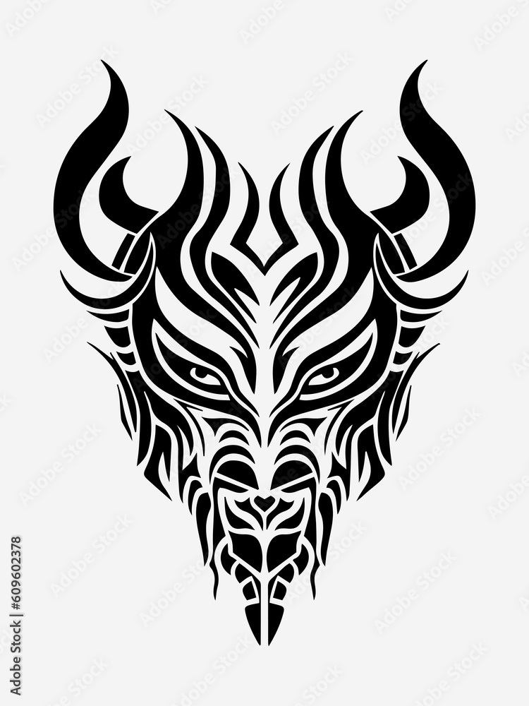 Dynamic and bold tribal tattoo design element, representing strength ...