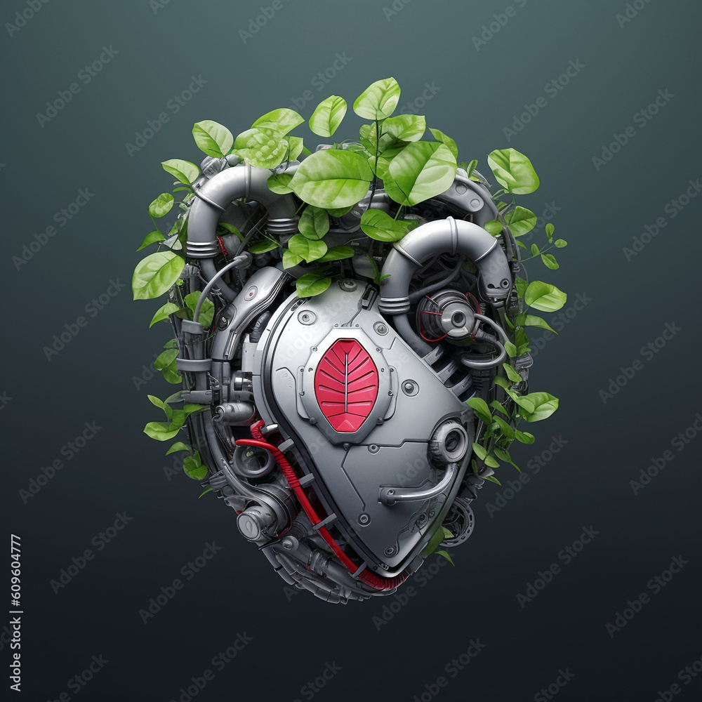 bio heart engine, concept art, Generative AI Stock Illustration | Adobe ...