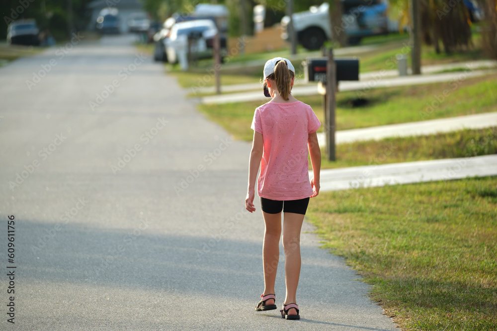 Sad Girl Walking Alone