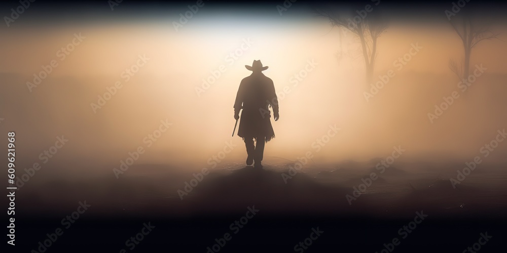 AI Generated. AI Generative. Wild west western native amrican cowboy ...