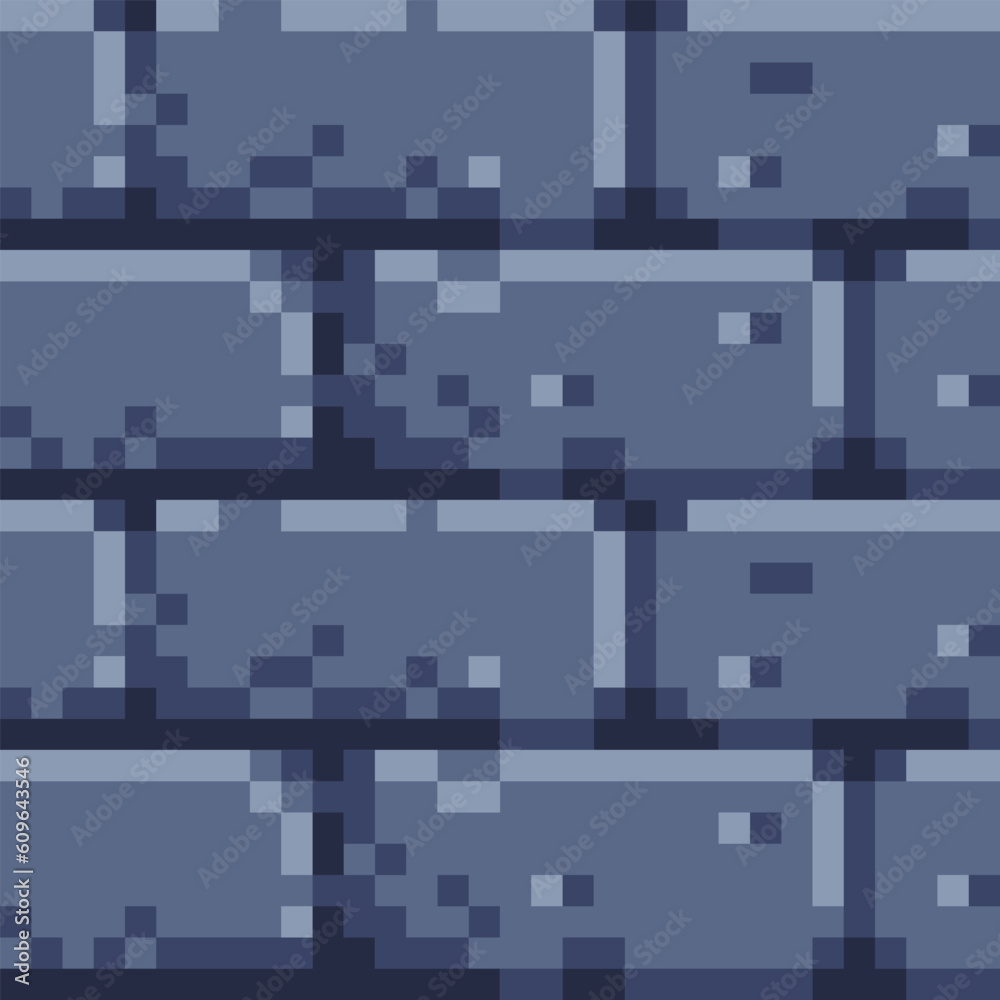 Brick wall seamless pattern in pixel art style. Abstract fashion fabric ...