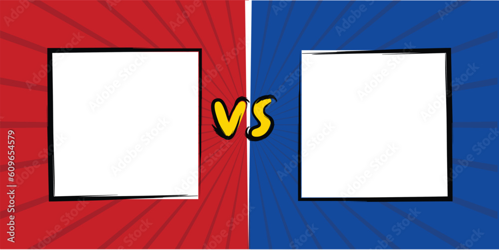 Vetor de Versus comparison blank frame. Decorative battle cover with ...