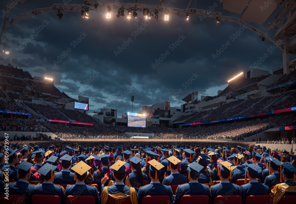 Graduation - commencement ceremony, caps and gowns, alumni, university ...