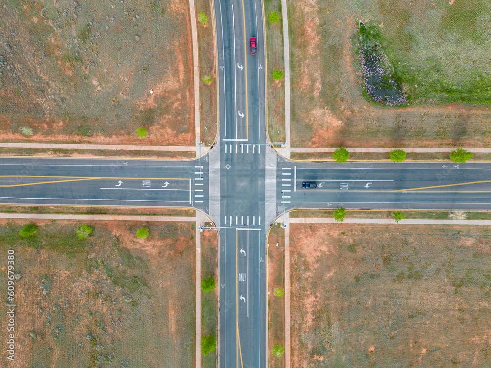 Road Intersection Top View