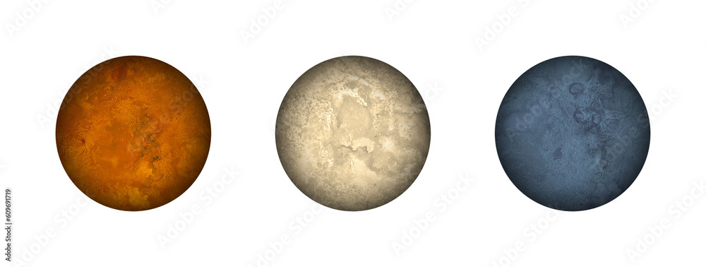 planets isolated on transparent background, png file Stock Illustration ...
