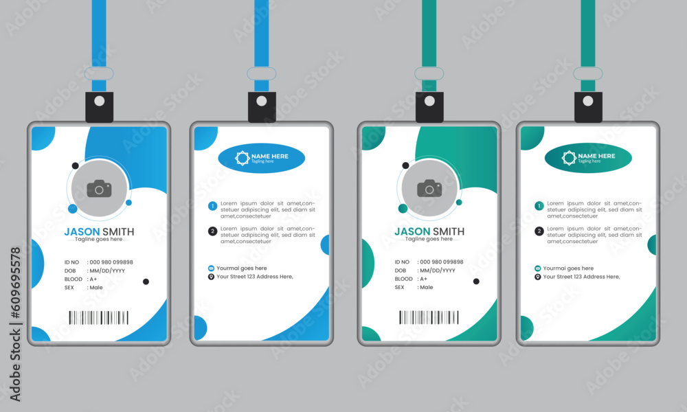 Minimalist Employee id card design business id card template corporate ...