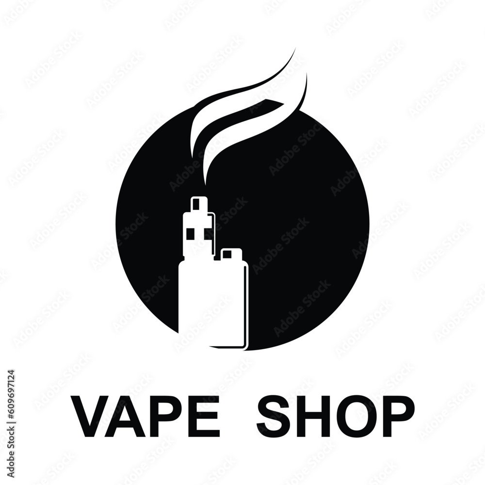 Vape Shop Logo Design Concept Vector. Vaping Logo Design Template Stock ...