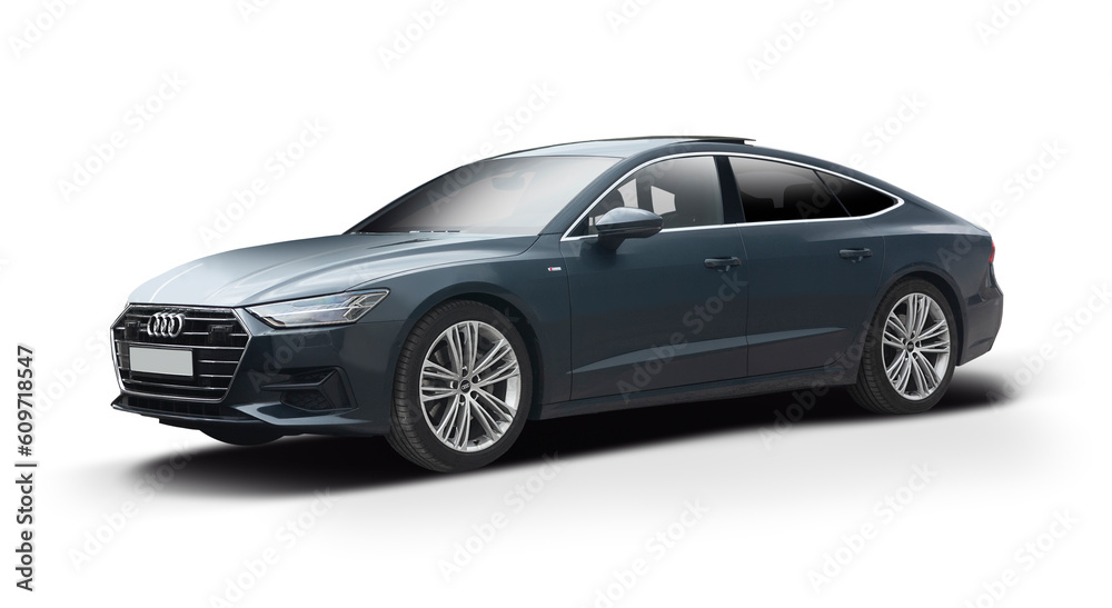 Audi A7 car, side view isolated on white background, 9 April 2023 ...