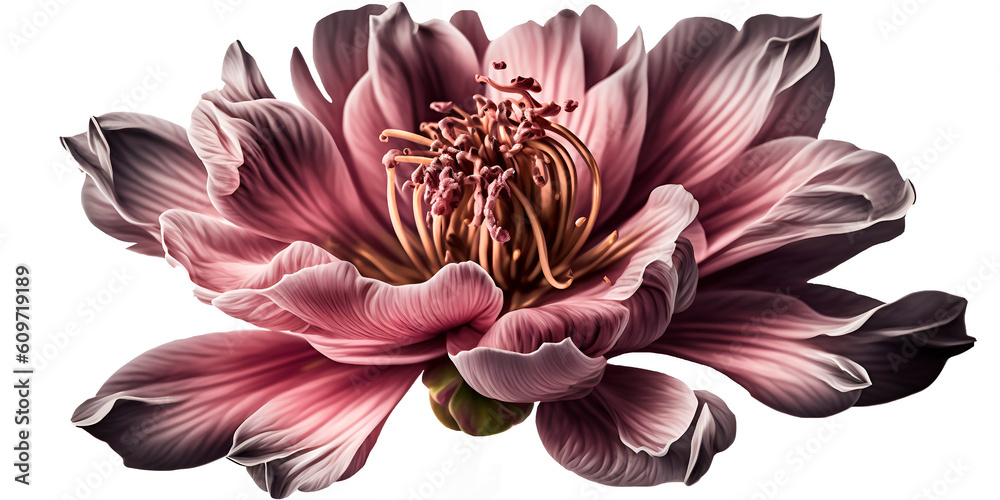 Beautiful pink magic sakura flower isolated on transparent background ...