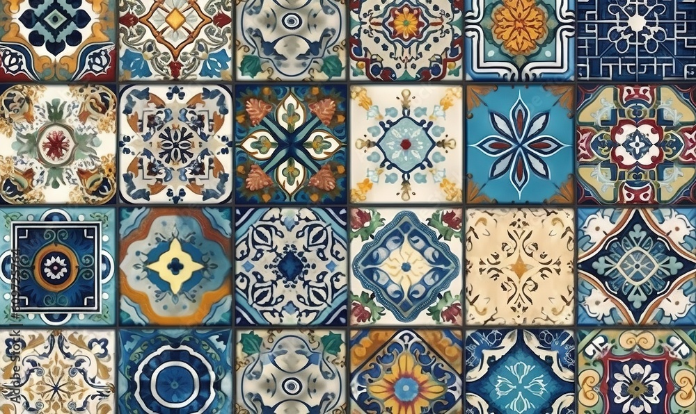 a bunch of different types of tiles in different colors and patterns on ...