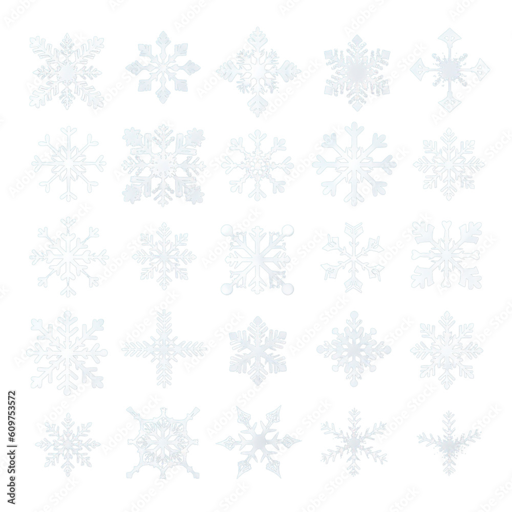 set of snowflakes png with transparent background Stock Illustration ...