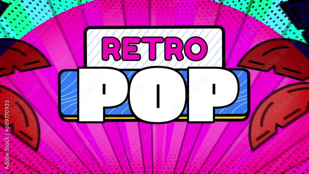 retro color pop background visual pack. seamless moving background ...