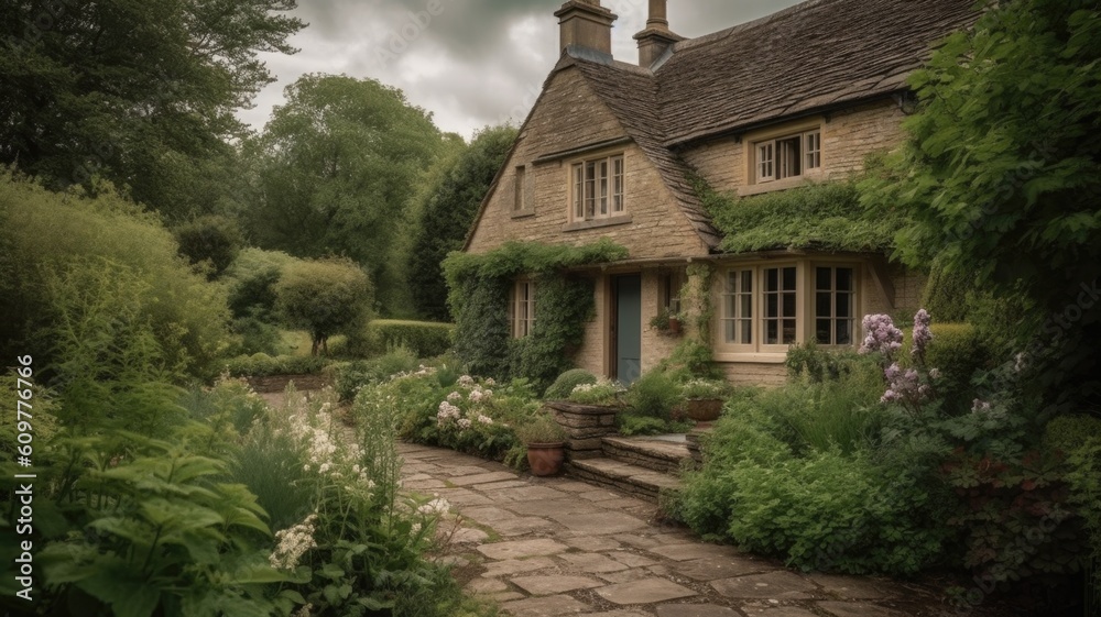 Home architecture design in Tudor Style with Half-timbered constructed ...