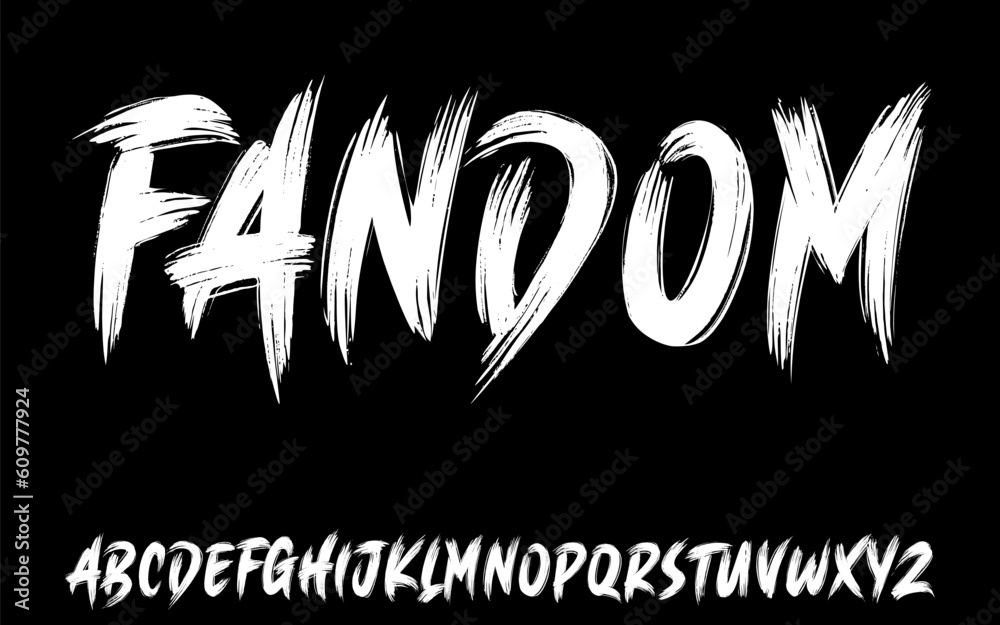 Vetor de Ector the brush and elegant font FANDOM, geometric shape font ...