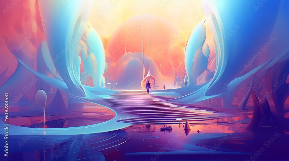 Peaceful woman with third eye employs intuition in decisions. Psychic ...