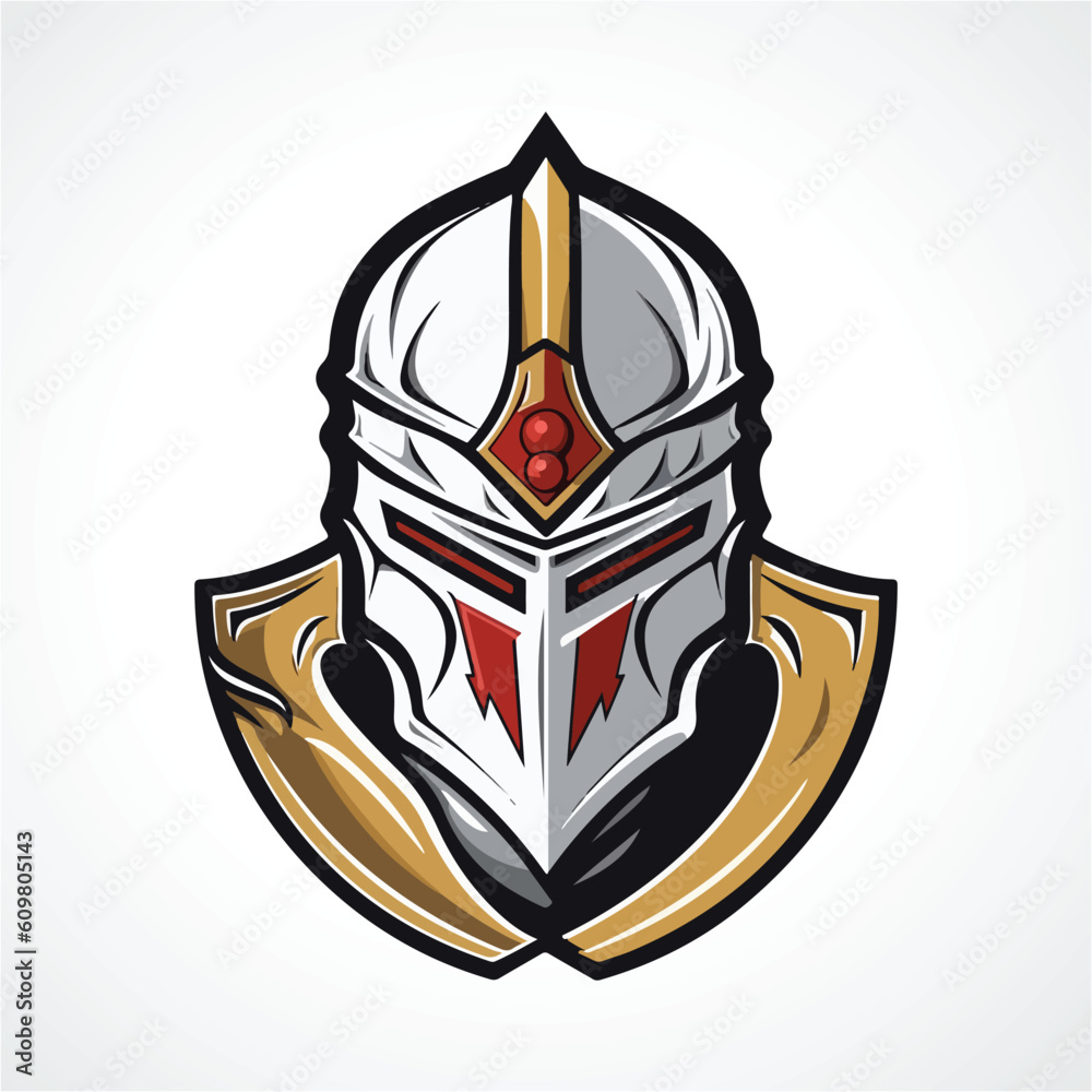 Vetor de Knight Mascot Logo Design Warrior Mascot Logo Design Knight ...
