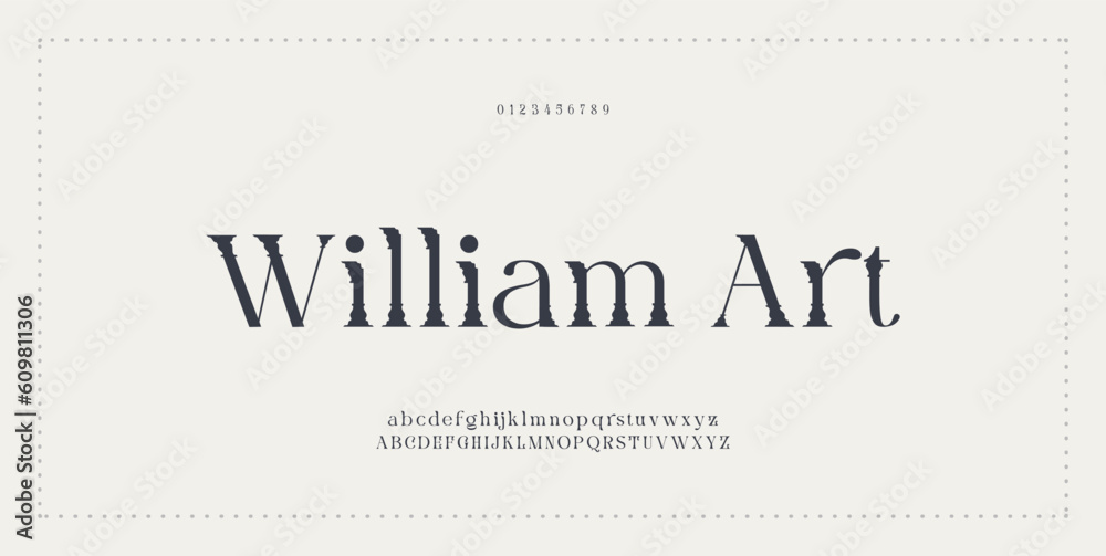 William Art Elegant alphabet letters. Classic Lettering Minimal Fashion ...