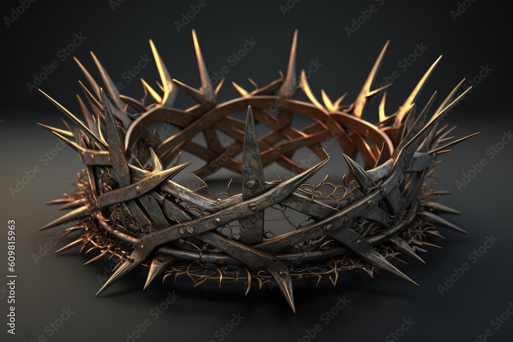 crown of thorns, Generative ai Stock Illustration | Adobe Stock