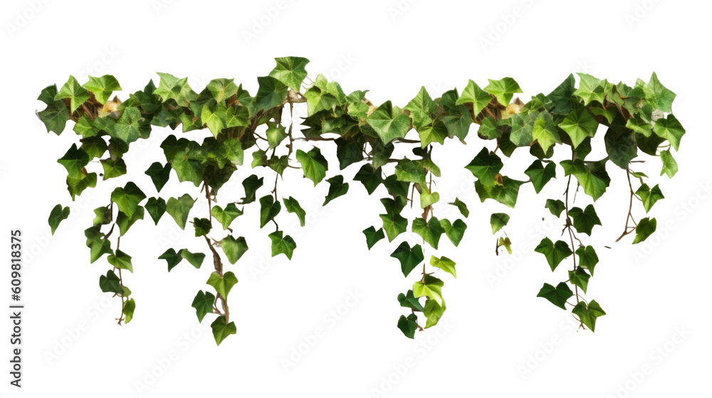 cascading vines isolated on a transparent background for design layouts ...