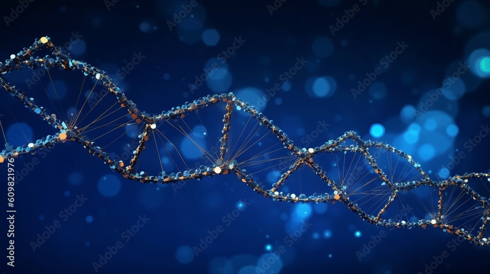 Dna helix with blue light, Genetic Code DNA Molecule Structure ...