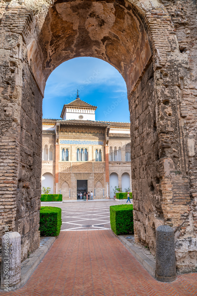 Sevilla, Spain - April 10, 2023: Tourists enjoy outdoor time in the ...