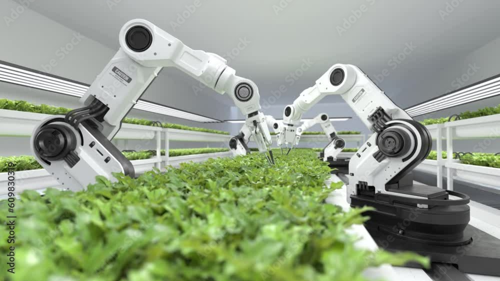Smart robotic farmers concept, robot farmers, Agriculture technology ...