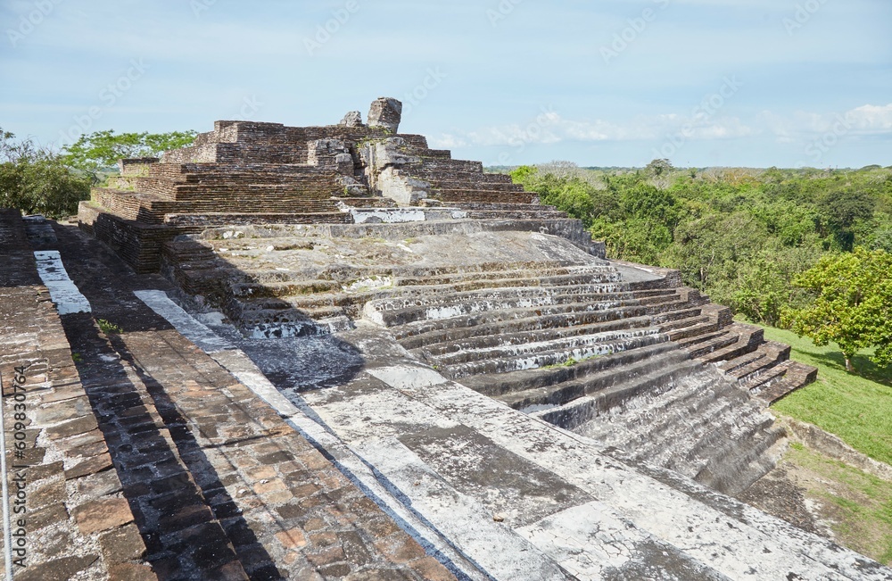 The elaborate ruins of Comalcalco in Tabasco, Mexico, is the western ...