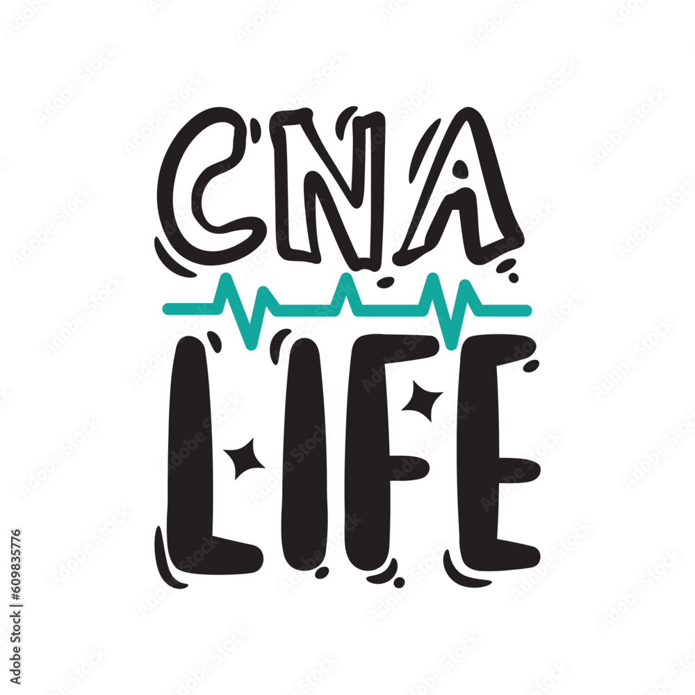 CNA Life Vector Design on White Background Stock Vector | Adobe Stock