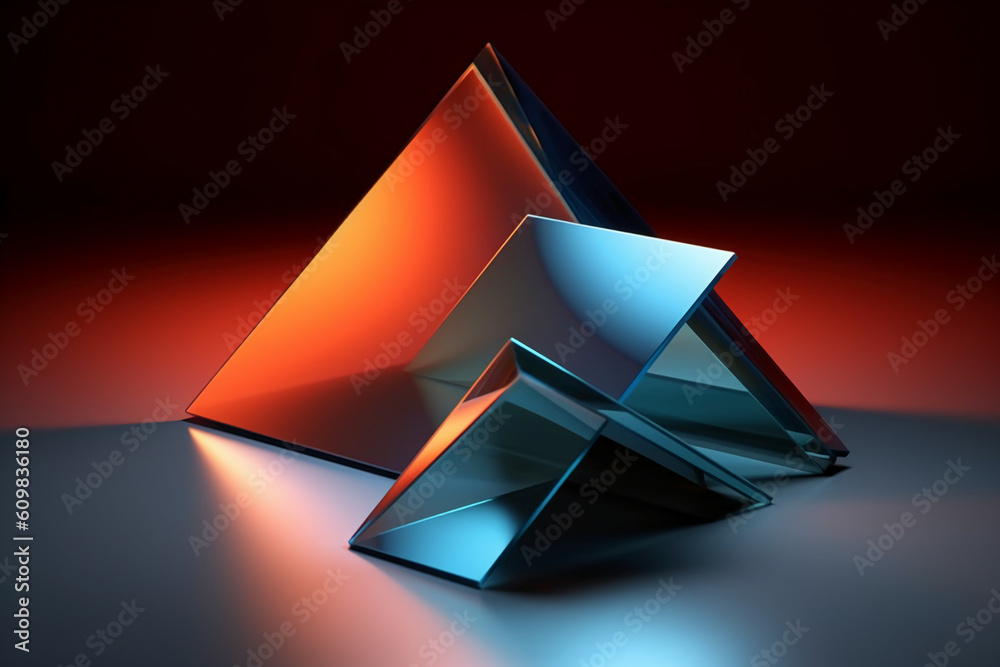 Overlapping, asymmetrical 2D surface with subdued tones at the edges ...