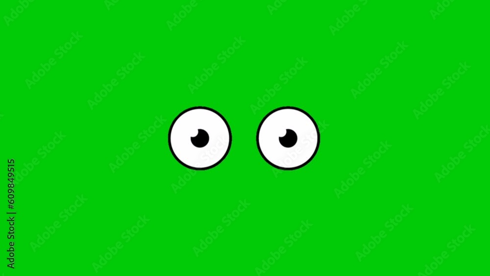 Video Stock cartoon eyes green screen 4k video,cartoon eyes green ...