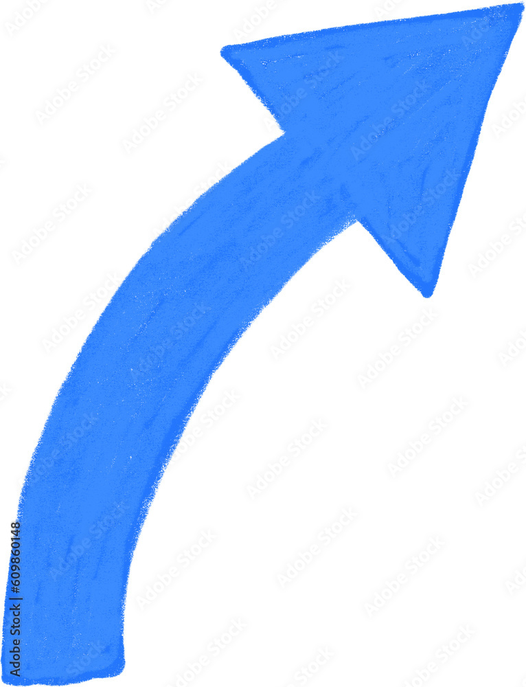 Hand drawn illustration set of blue turquoise simple minimalist arrows ...