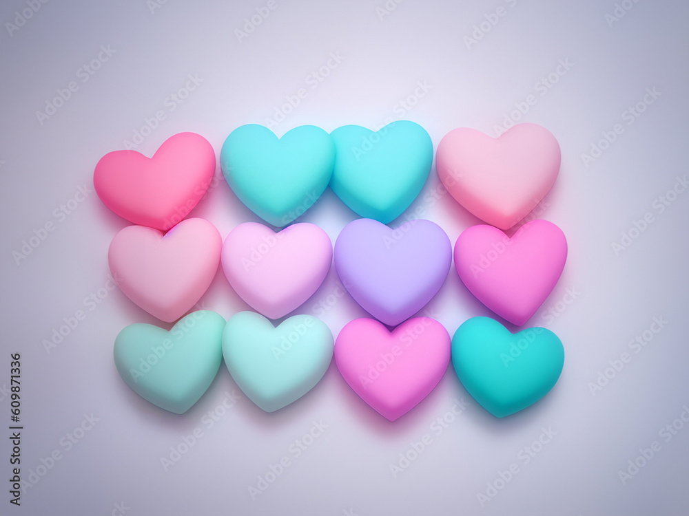 background, pastel color, pastel background, pastel pattern, heart ...