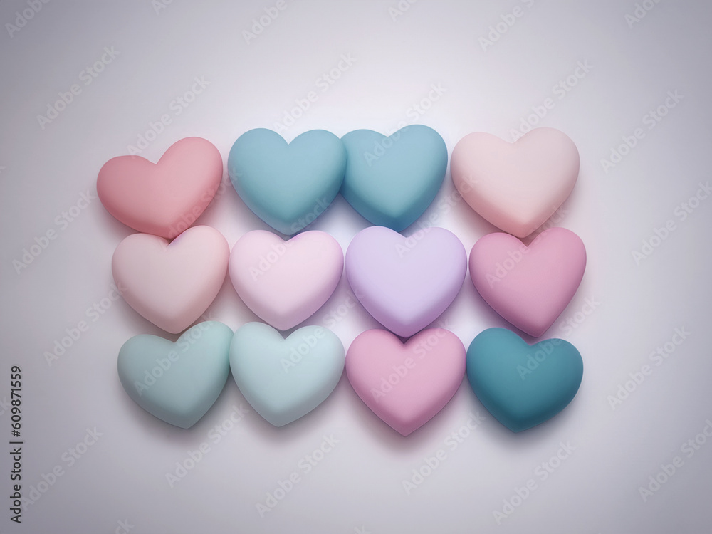 background, pastel color, pastel background, pastel pattern, heart ...