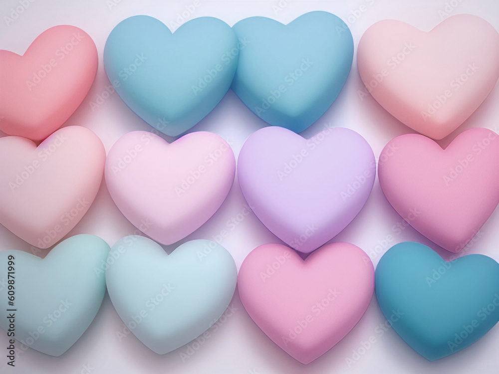 background, pastel color, pastel background, pastel pattern, heart ...