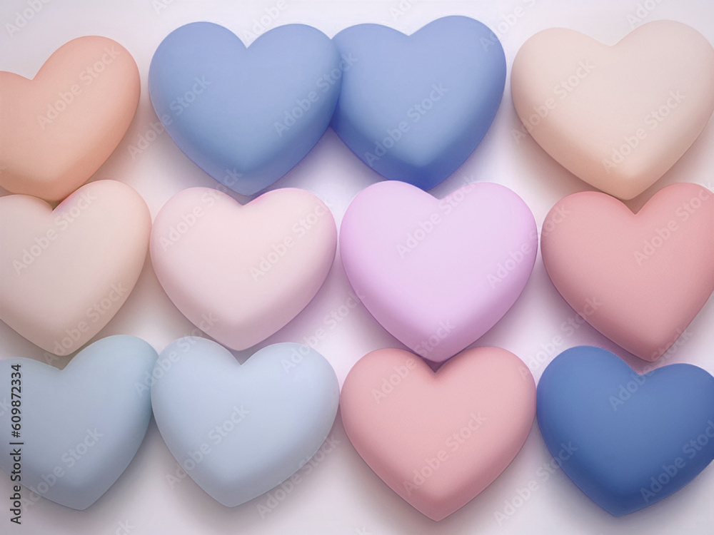 background, pastel color, pastel background, pastel pattern, heart ...
