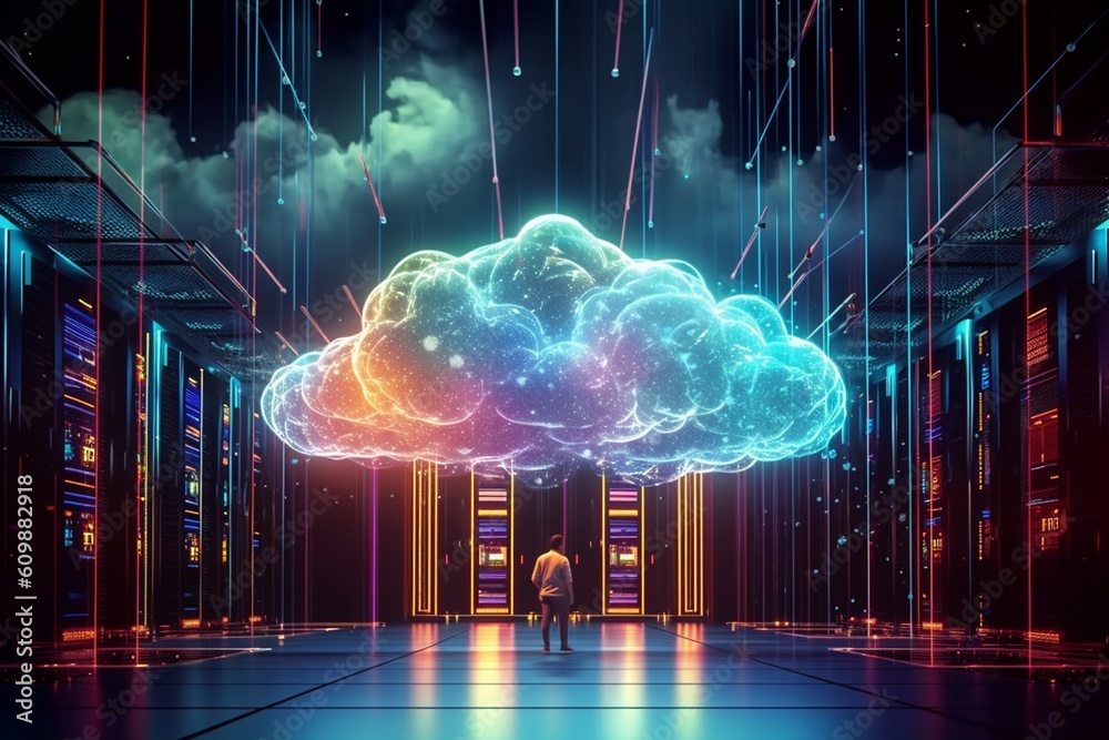 Cyber Security Ai Mind Network Management Modern Data Store Cloud