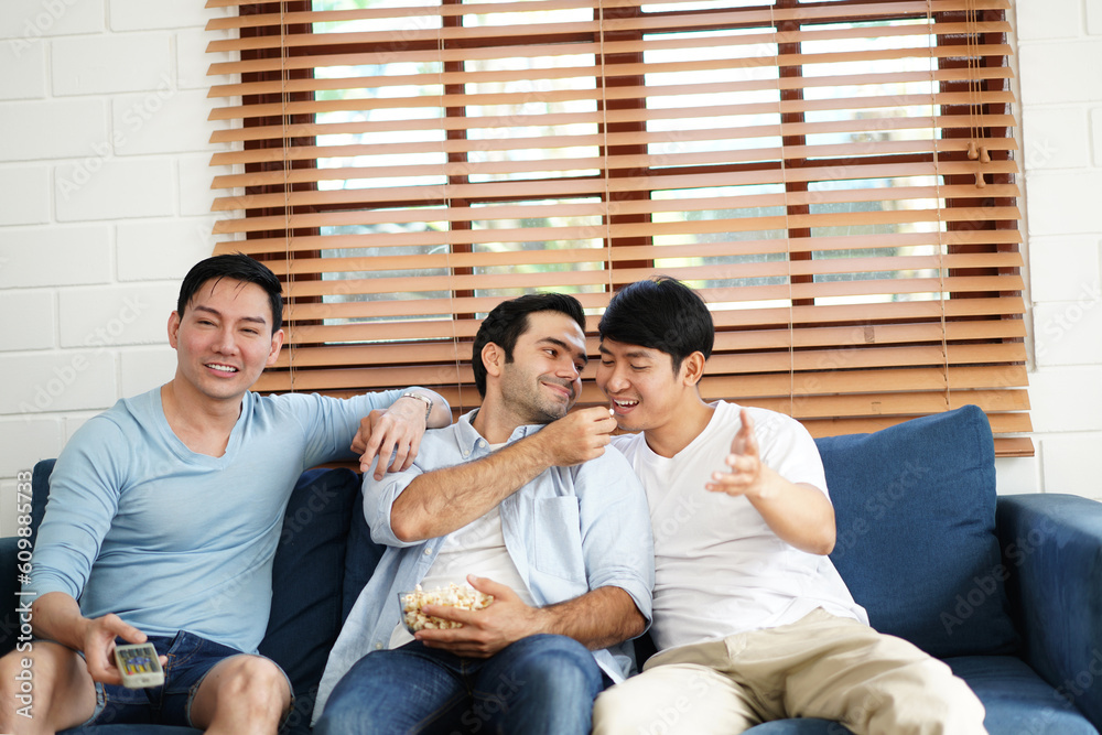 The complicated relationship of three men live happily together. gender ...