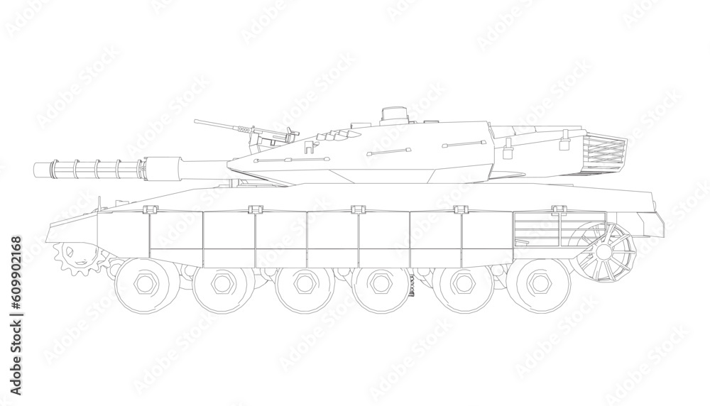 Isolated vector image for military concepts. Military tank. Military ...