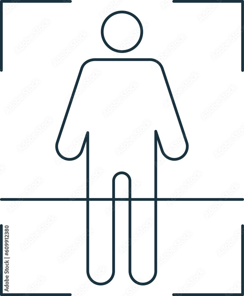 Vetor de Human scanner icon. Monochrome simple sign from security ...