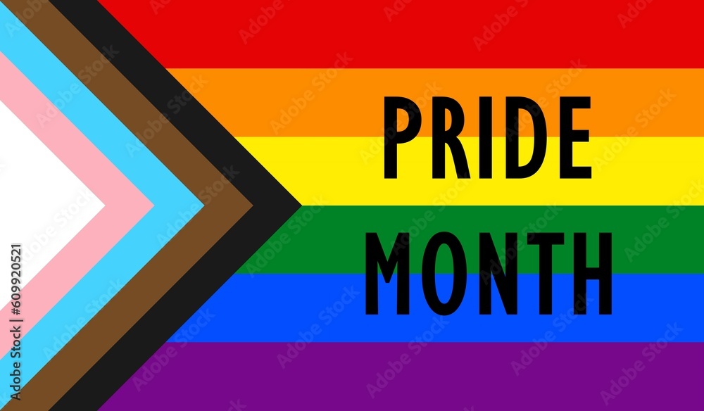 Bandera inclusiva Pride Month ilustração do Stock | Adobe Stock