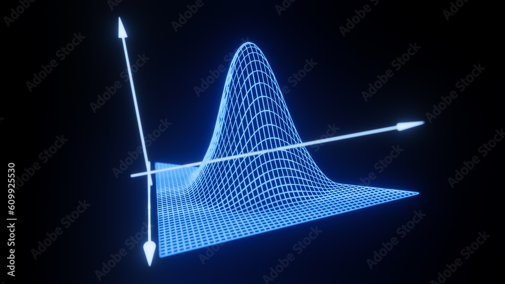 Mathematical formula equation axis visualization, modern abstract grid ...